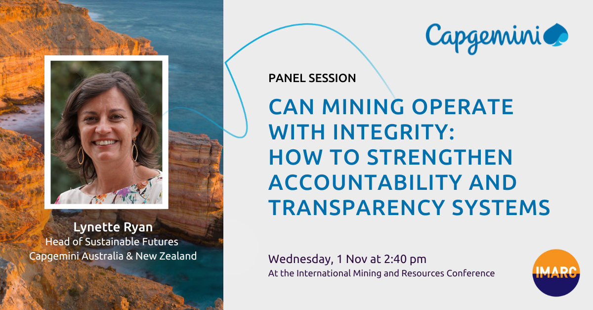 Join Capgemini at International Mining and Resources Conference (IMARC ...