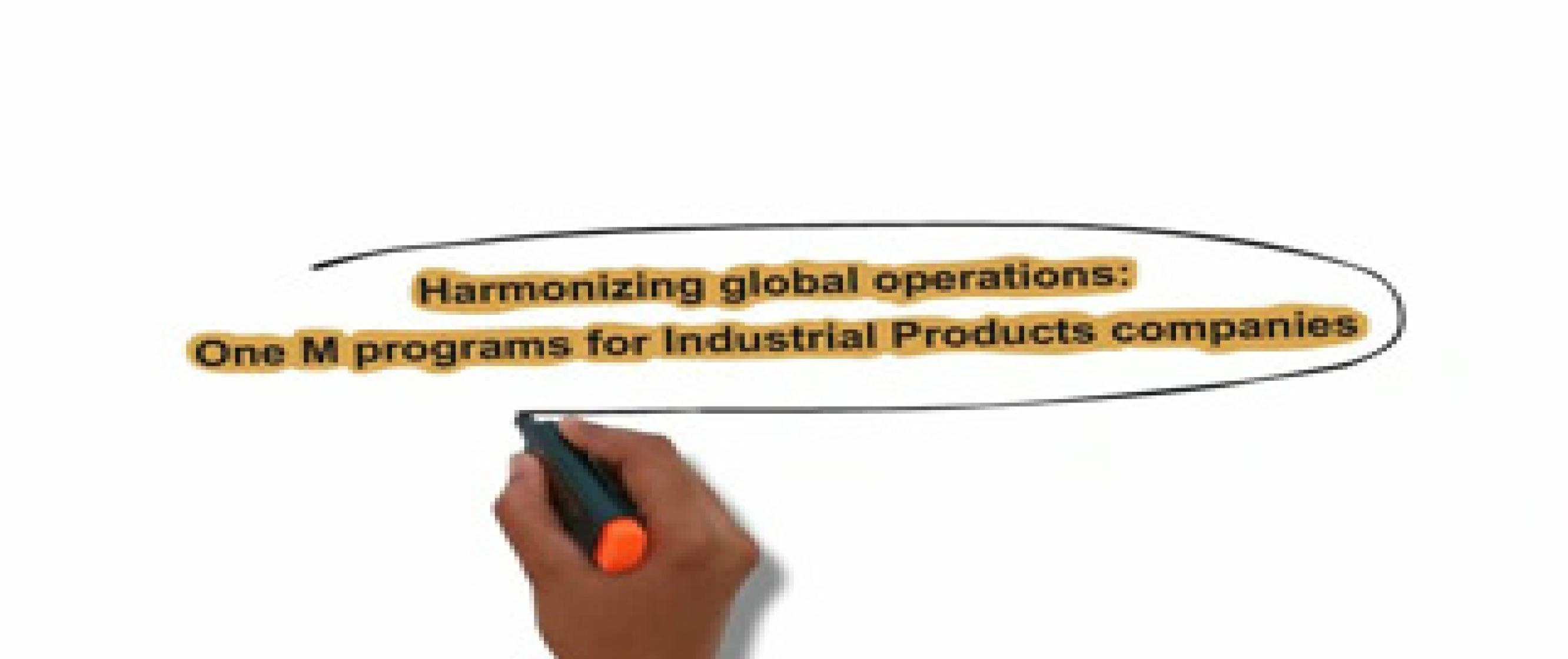 Harmonizing Global Operations: One M Programs for Industrial Products Companies - Capgemini Spain