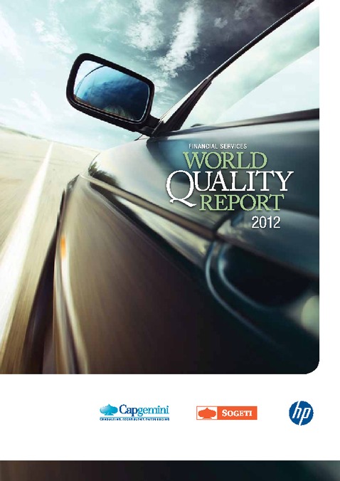 Financial Services World Quality Report 2012 - Capgemini Mexico