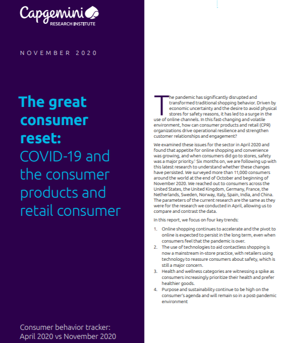 The great consumer reset - Capgemini