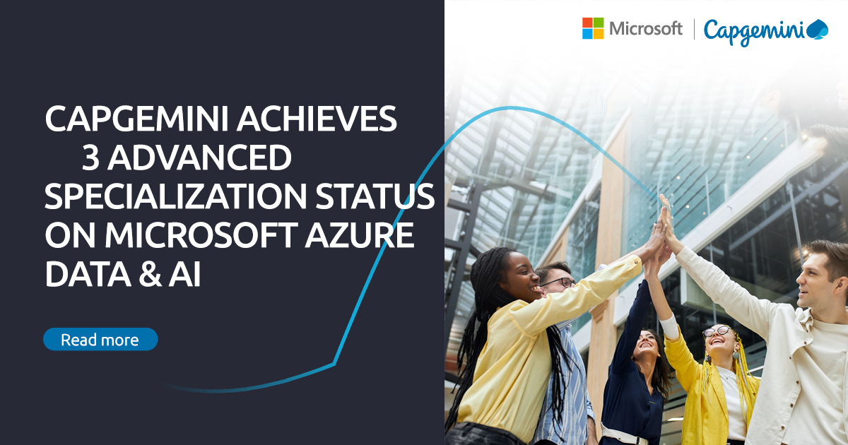Capgemini strengthen its position in Azure ecosystem achieving three ...