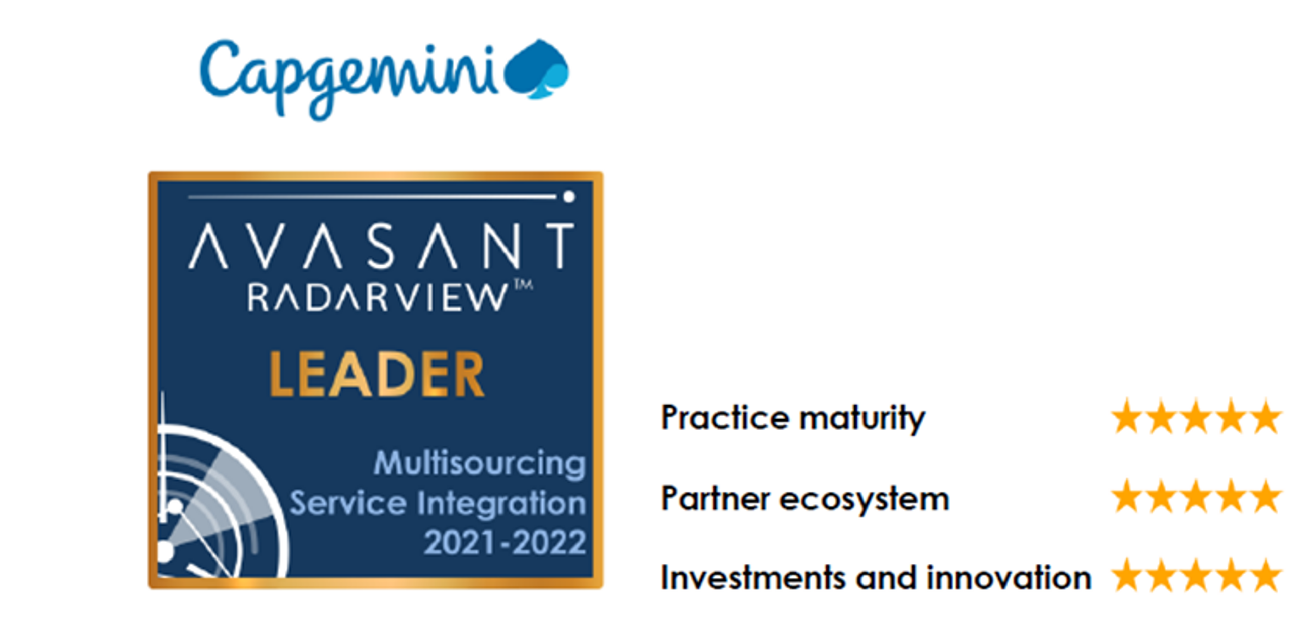 Capgemini recognized as a Leader in the AVASANT Multisourcing Service ...