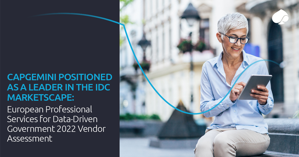 Capgemini positioned as a leader in the IDC marketscape: european ...