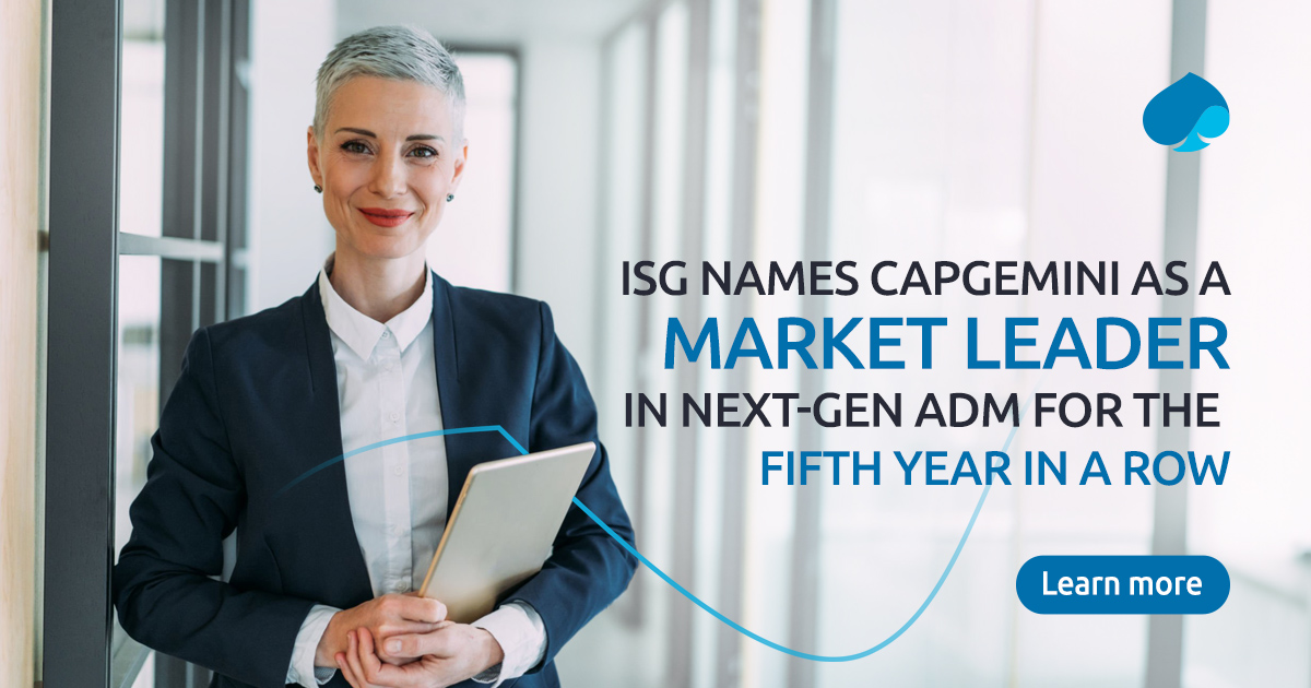 Capgemini recognized as a market leader in Next-Gen ADM by ISG – for ...