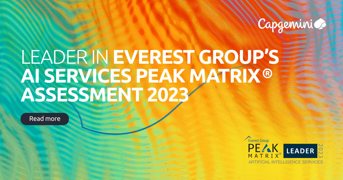 Capgemini named as a leader in AI services by Everest Group in 2023 ...
