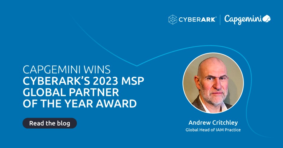 Capgemini wins CyberArk’s 2023 MSP global partner of the year award - Capgemini