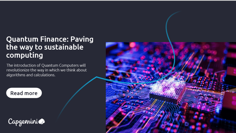 Quantum finance: paving the way to sustainable computing - Capgemini