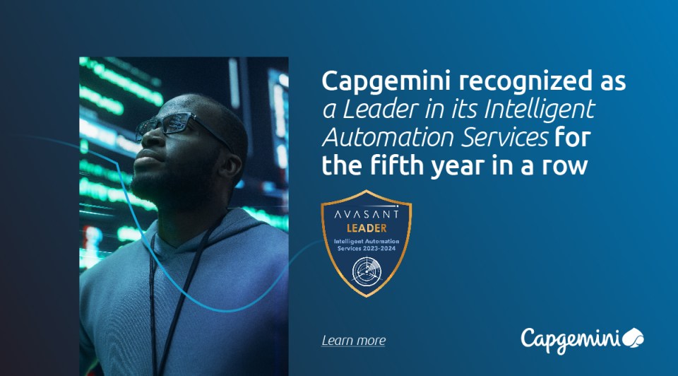 Avasant recognizes Capgemini as a leader in its intelligent automation ...