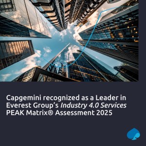 Capgemini recognized as a Leader in Everest Group’s Industry 4.0 ...